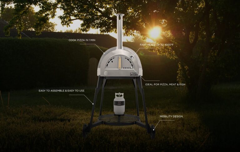 Fiamo With Stand Gas Thermal Clay - Ciao Bella Outdoor Backyard Pizza Ovens